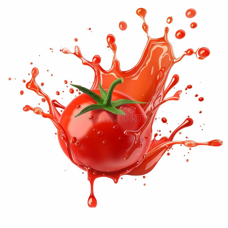 Fresh Red Tomato Ketchup Splash Creates Vibrant and Dynamic Scene Stock ...