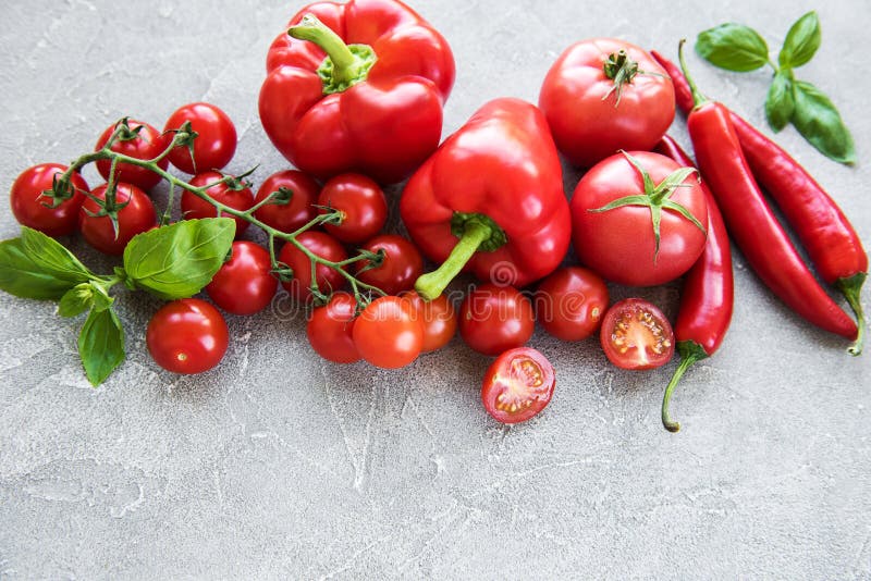 Fresh red vegetables stock image. Image of peppers, ingredient - 131570845