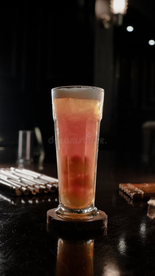 Fresh and Refreshing Iced Tea in a Large Clear Glass Stock Photo ...