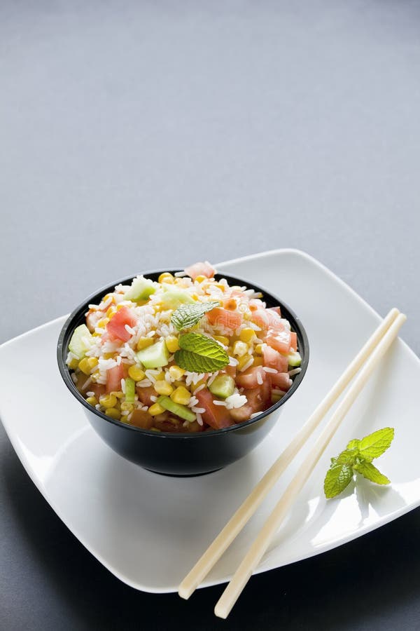 Fresh Rice Salad stock photo. Image of lunch, rice, yellow - 23327152