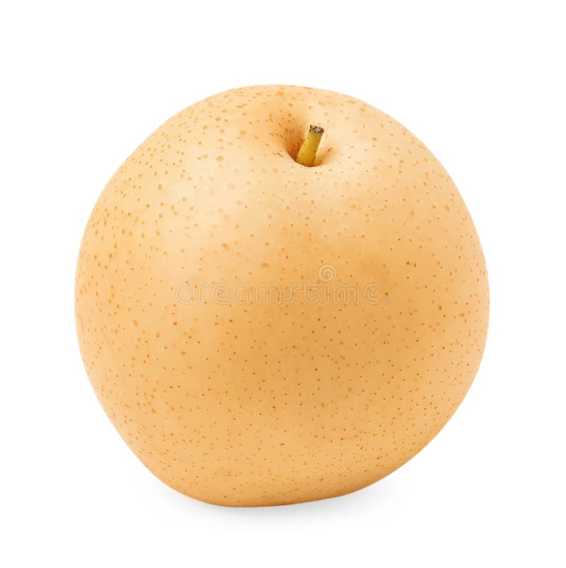 Fresh Ripe Apple Pear Isolated on White Stock Image - Image of shingo ...