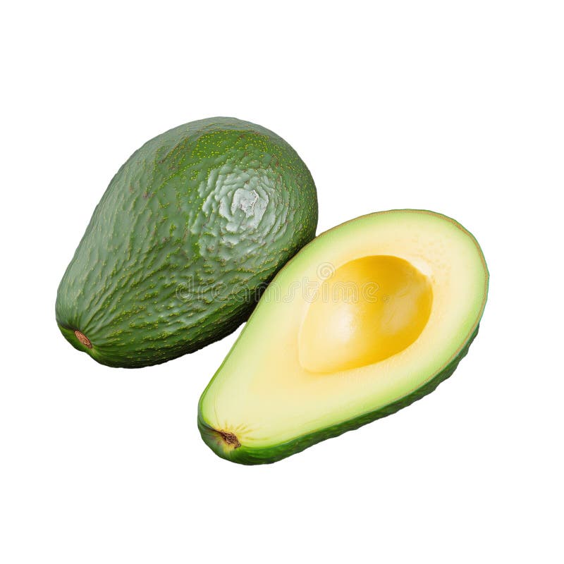 Halved Avocado Creamy Green Flesh Transparent Background Stock Photos ...