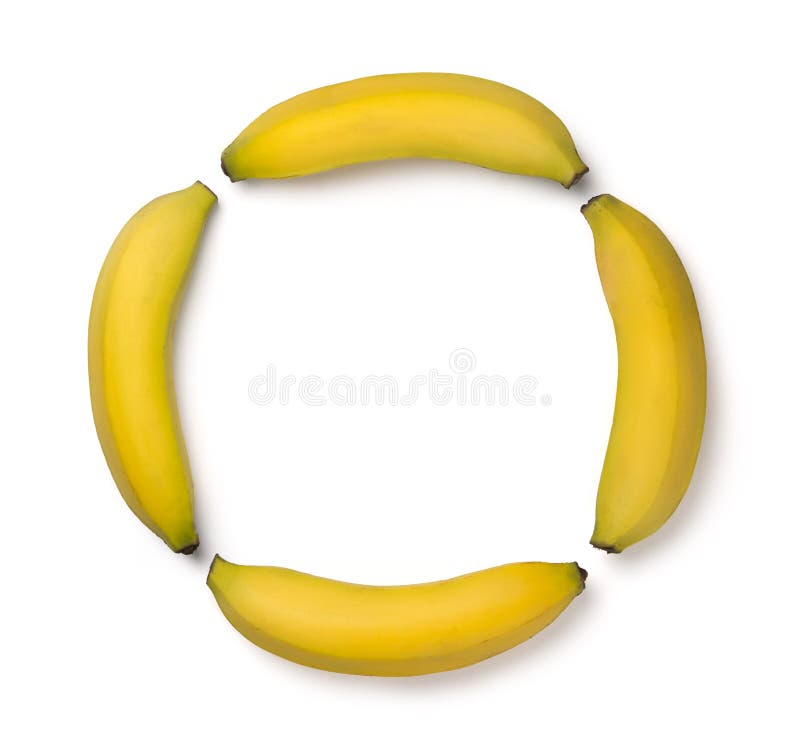 Fresh Ripe Banana Background Pattern, Food Frame Stock Illustration ...