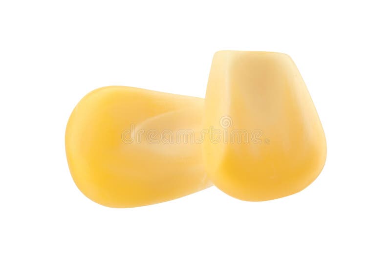 Fresh Ripe Corn Kernels Isolated on White Stock Image - Image of crop ...