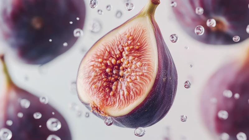 Fresh, Ripe Figs Falling a Minimalist Composition with Natural Light ...