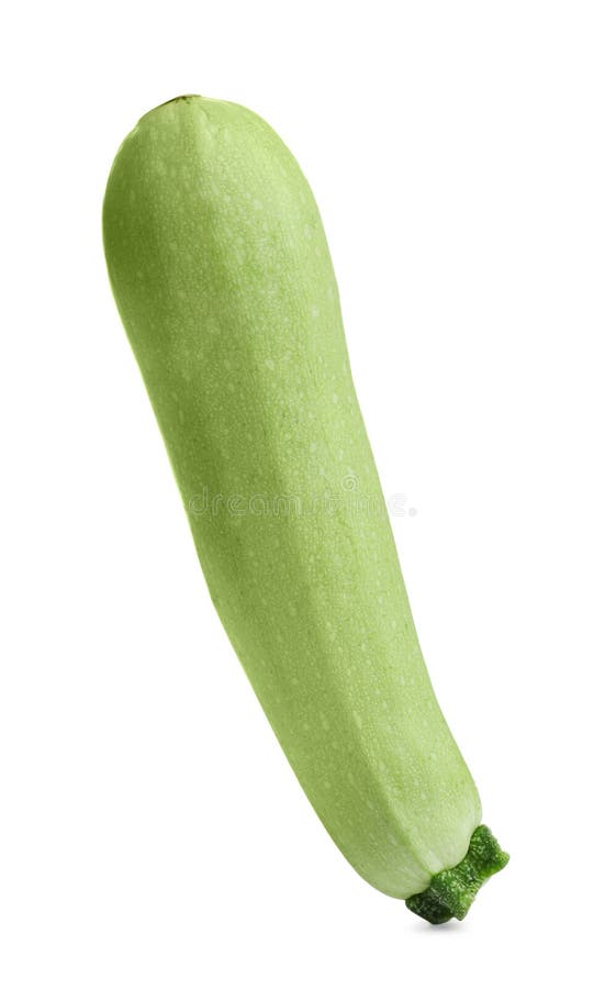 Fresh Ripe Green Zucchini Isolated Stock Image - Image of marrow ...