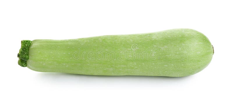 Fresh Ripe Green Zucchini Isolated Stock Photo - Image of gastronomy ...