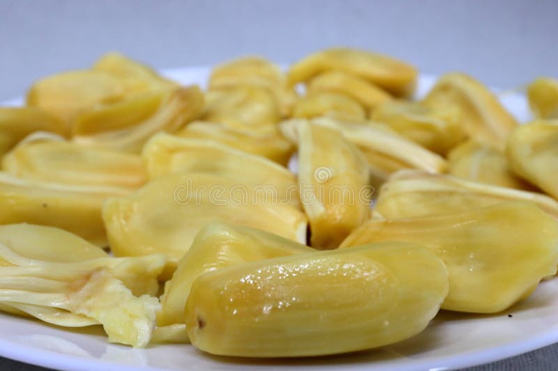 Jackfruit on White Background Stock Image - Image of piece, vegetarian ...