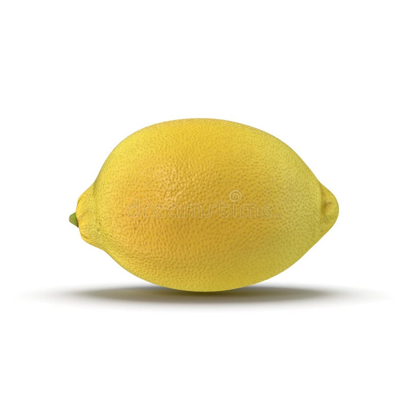 Lemon Isolated on White. 3D Illustration Stock Illustration ...