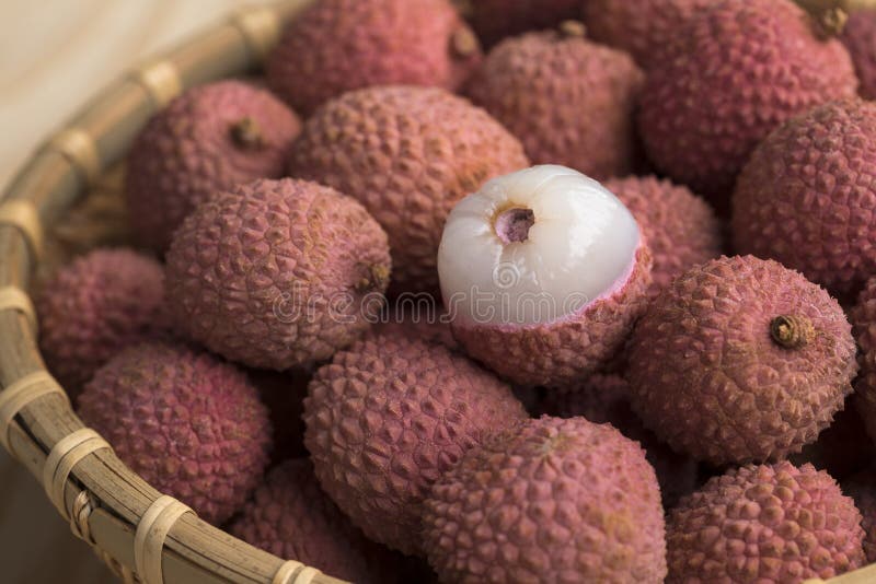 Fresh ripe Lychees stock image. Image of texture, ripe - 112134327