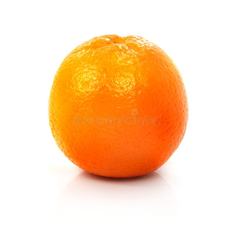 Ripe Orange and Its Half with Leaf. Stock Photo - Image of green ...