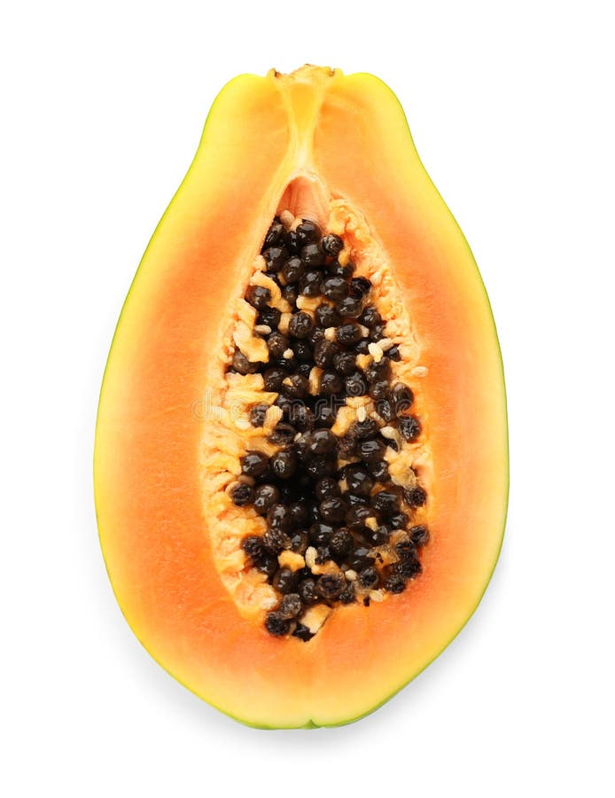 Papaya - half cut stock image. Image of white, fresh - 34923897