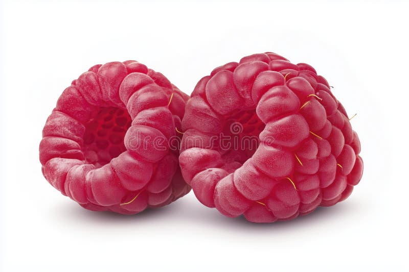 Fresh Ripe Raspberry Isolated on White Background Stock Photo - Image ...