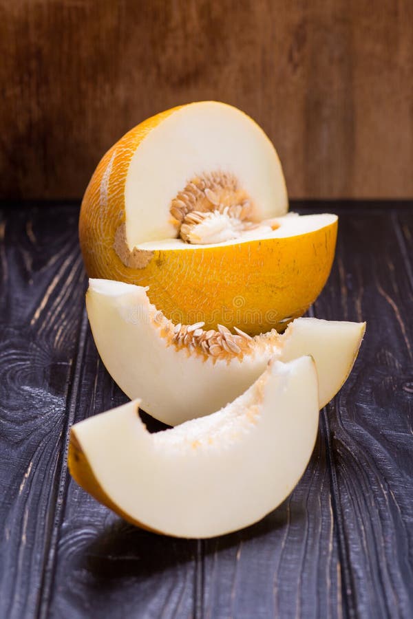 Raw yellow melon stock image. Image of honeydew, healthy - 100247783