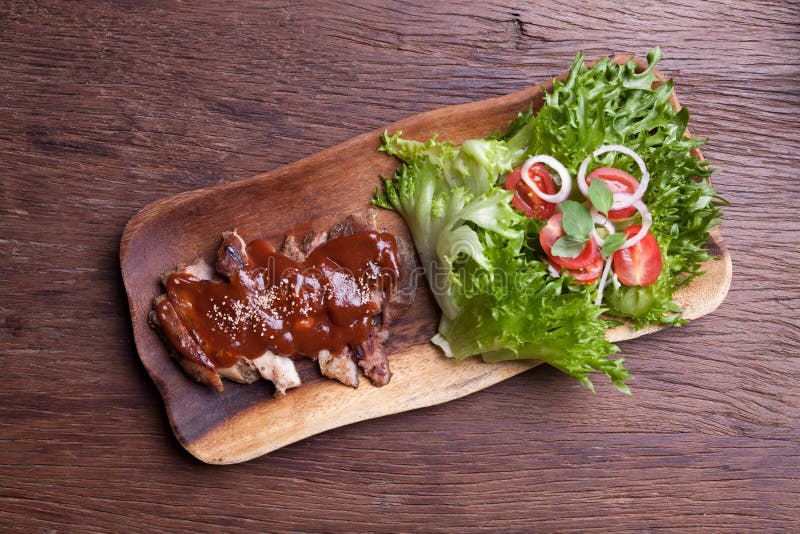 Fresh Ripe Roasted Beef Meat With Onion Stock Image - Image of fresh ...