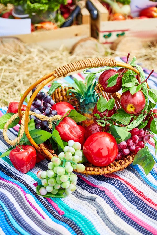 Fresh Ripe Rustic Red Apples in a Basket Close Up Stock Image - Image ...