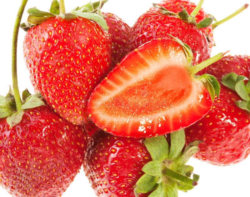 Wet ripe strawberry stock image. Image of nutrition, closeup - 19849519
