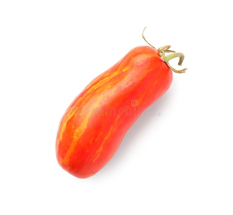 Fresh Ripe Tomato Isolated on White, Top View Stock Image - Image of ...