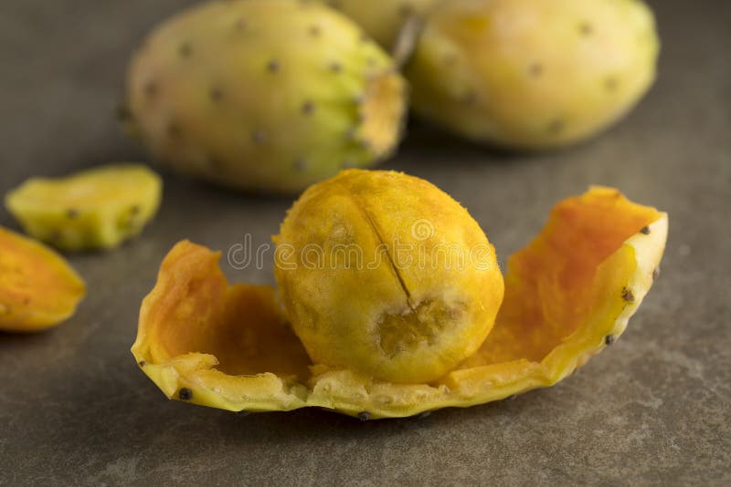 Peeled Prickly Pear Fruit Close Up Stock Photo - Image of eating, pear ...