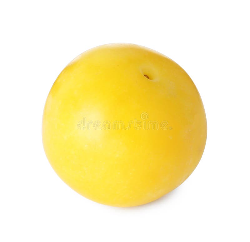 Fresh Ripe Yellow Plum Isolated on White Stock Image - Image of healthy ...