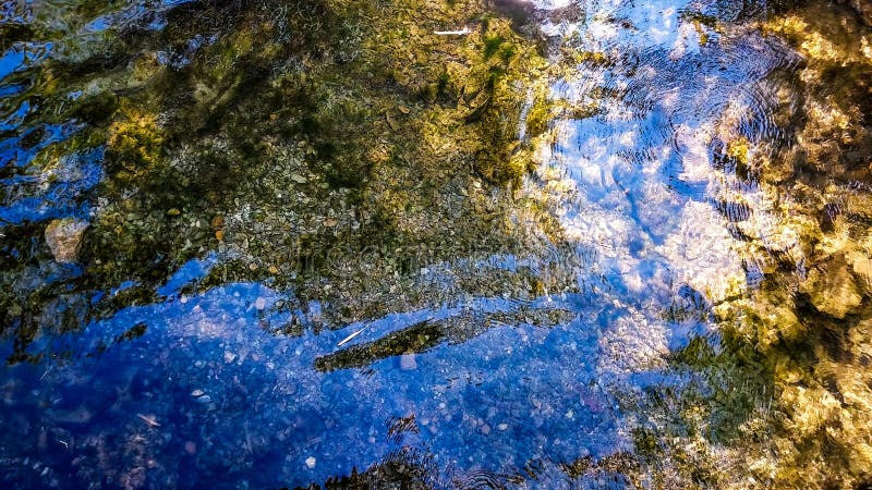 Fresh river and reflection stock image. Image of sunlight - 266780249