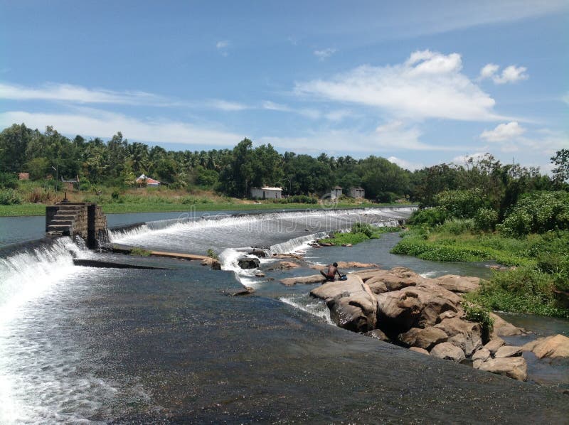 Fresh River Water Streaming Down the Rocks Stock Image - Image of ...