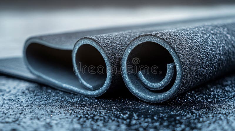 A Fresh Roll of Bitumen or Black Roofing Felt is Shown in Close-up ...