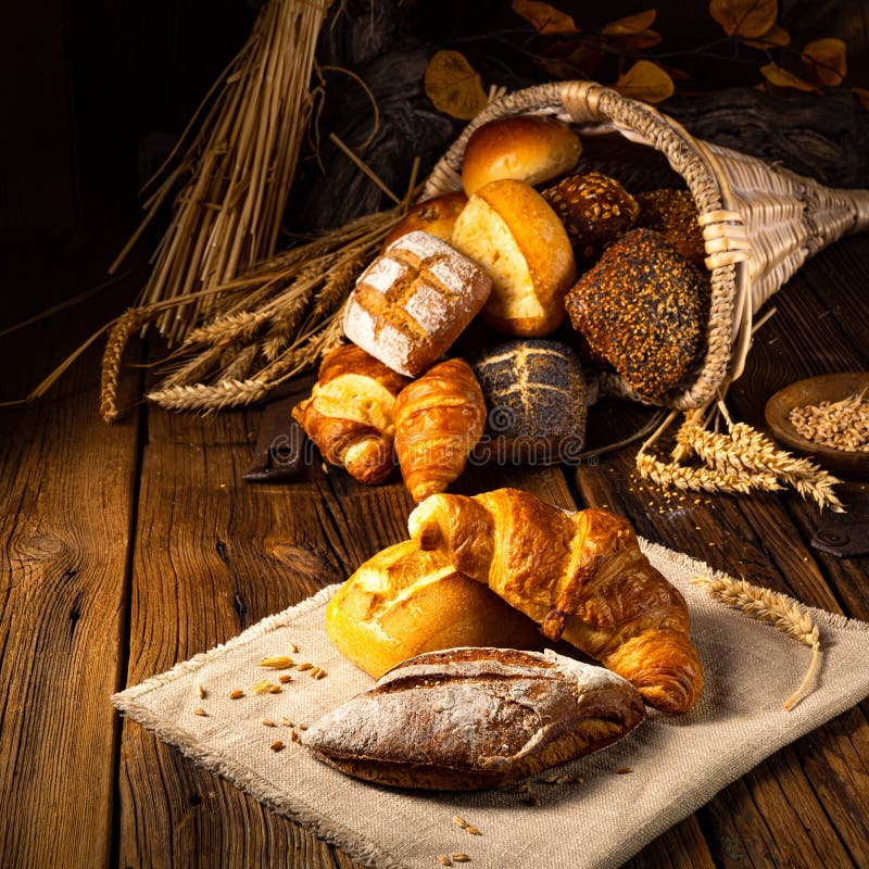 Fresh Rolls in a Cornucopia Stock Photo - Image of eating, brown: 202522048