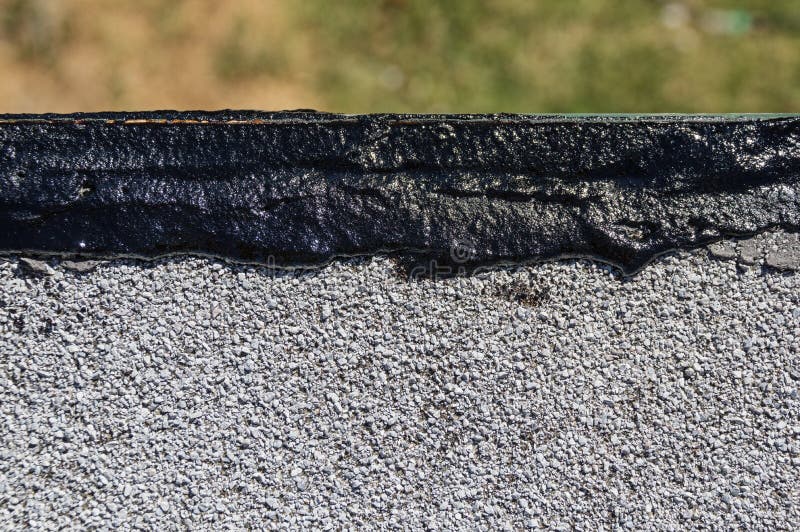 Fresh Roof Wet Patch stock photo. Image of sealing, roof - 45146870