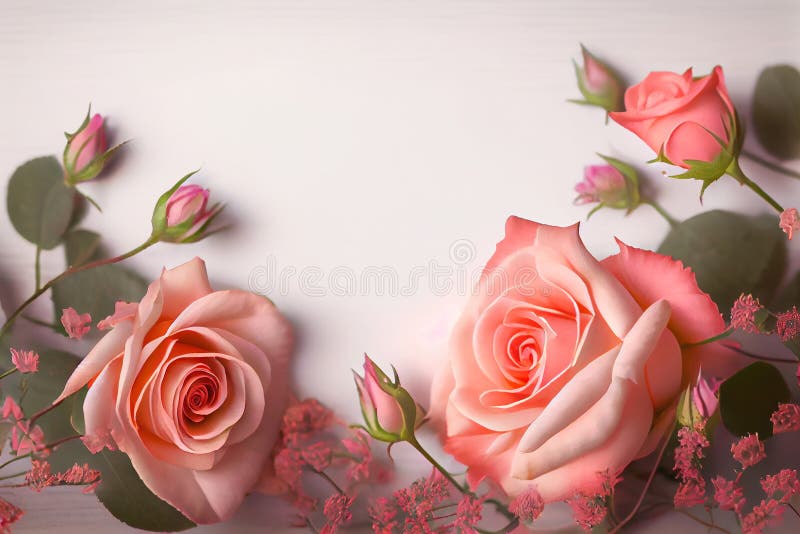 Fresh rose flowers stock illustration. Illustration of technology ...