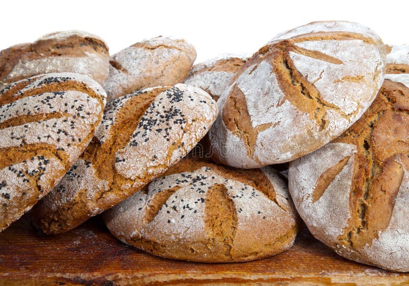 Fresh round bread stock photo. Image of freshness, cutboard - 19755252