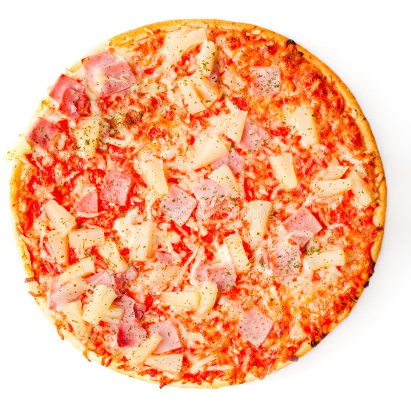 Fresh round pizza isolated stock image. Image of white - 12415331