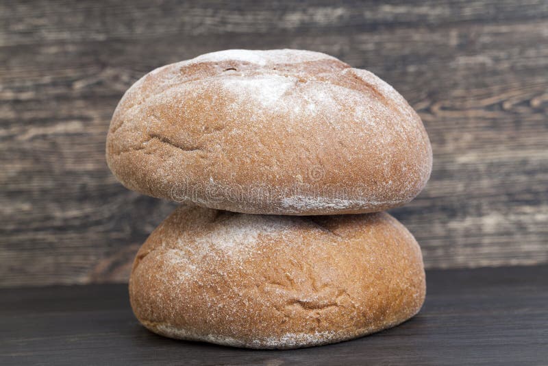 Fresh round rye bread stock photo. Image of delicious - 125125988