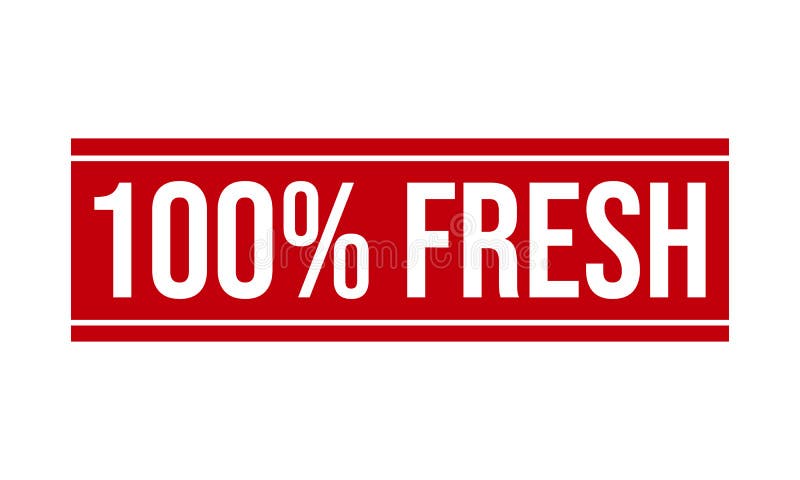 100 Fresh Rubber Stamp. 100 Fresh Grunge Stamp Seal Vector Illustration ...