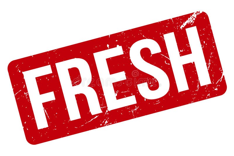 Fresh Rubber Stamp. Red Fresh Rubber Grunge Stamp Seal Vector ...