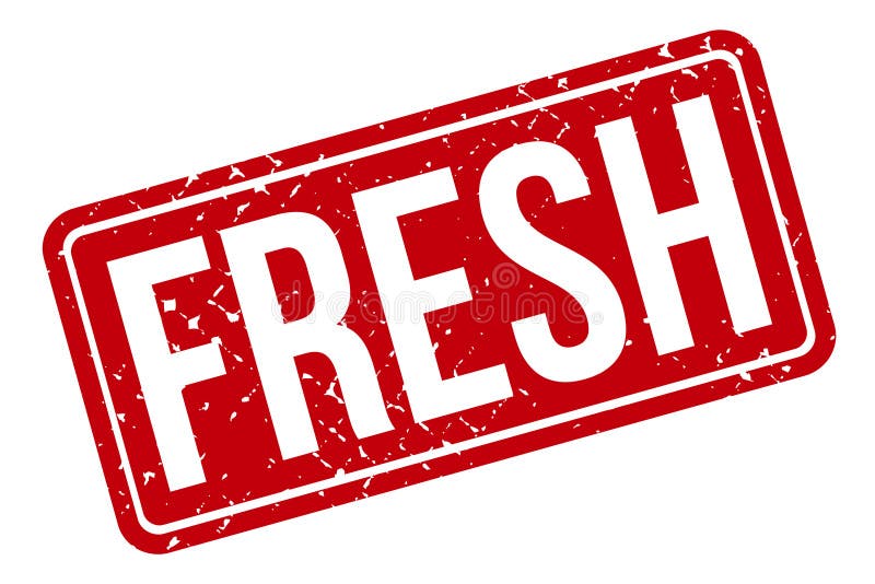 Fresh Rubber Stamp. Red Fresh Rubber Grunge Stamp Seal Vector ...