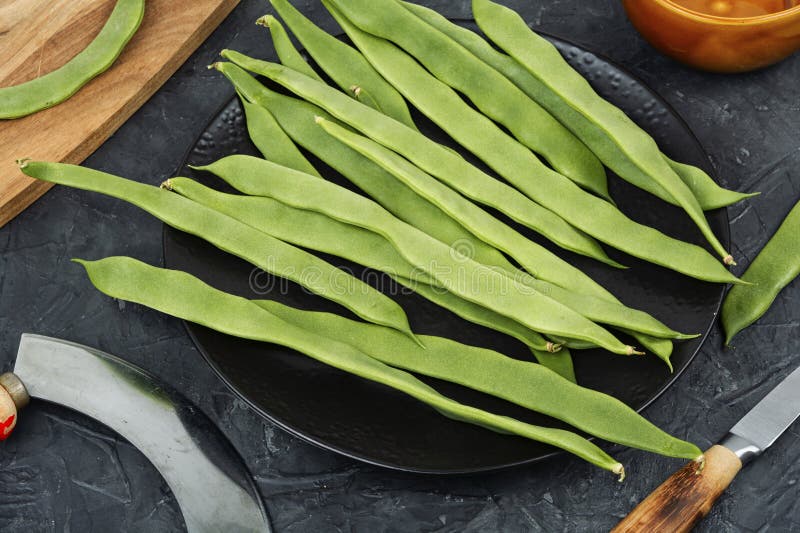 Fresh runner beans stock photo. Image of bunch, green - 313061876