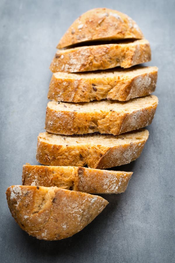Fresh Rustic Style Bread with Pastry. Stock Image - Image of bread ...