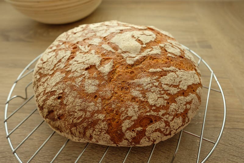 Fresh rye bread with crust stock photo. Image of crust - 135712446