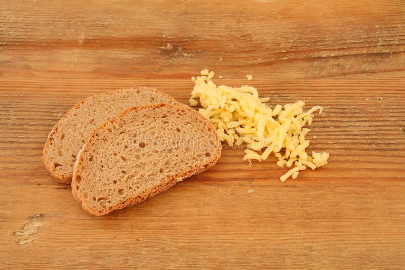 Fresh Rye Bread and Grated Cheese Stock Image - Image of fresh, change ...