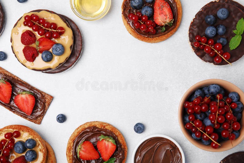 Fresh Rye Crispbreads, Crunchy Rice Cakes and Rusks with Different ...