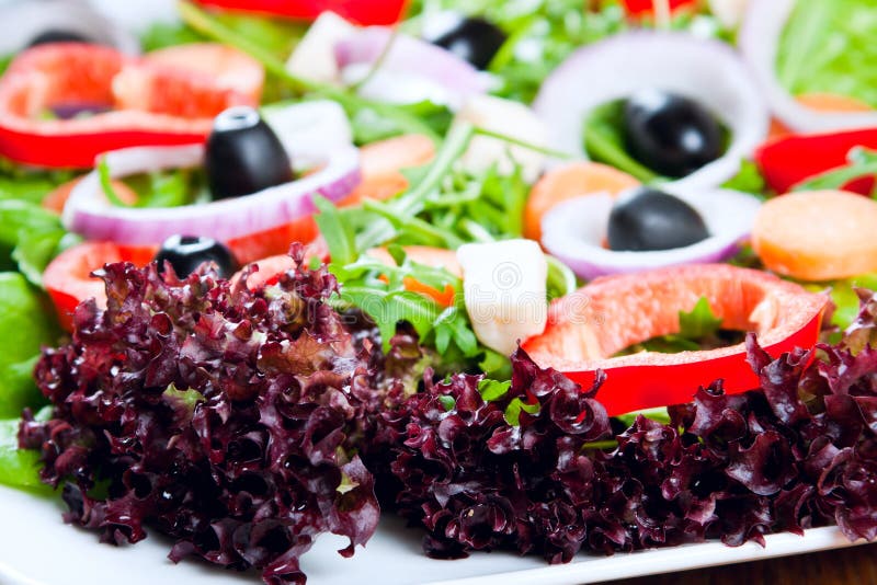 Fresh salad stock image. Image of food, color, gourmet - 18328501