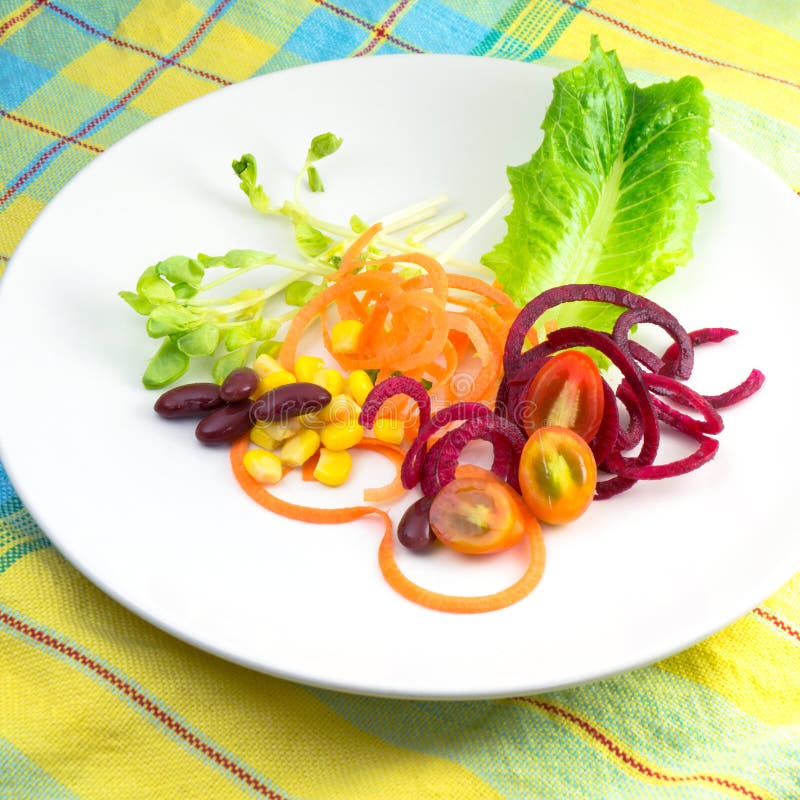 Fresh salad stock image. Image of crouton, leafy, natural - 26202603
