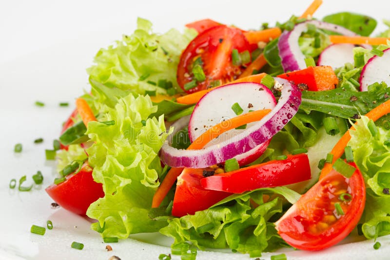 Fresh salad stock image. Image of diet, onion, delicious - 30642637