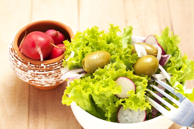 Fresh salad stock image. Image of fresh, lettuce, meal - 40838539