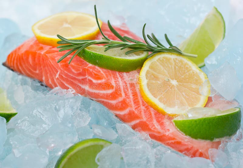 Fresh salmon stock image. Image of food, slice, sashimi - 38437127