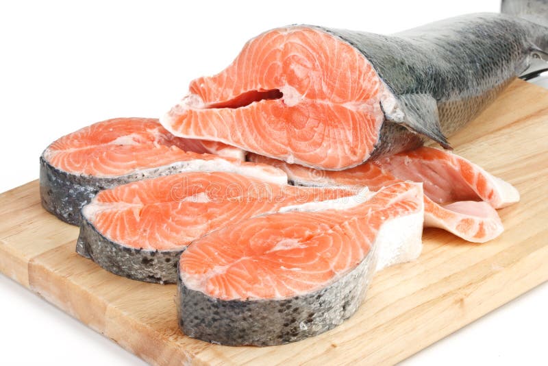 Fresh salmon stock image. Image of studio, healthy, background - 8140719