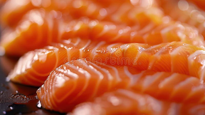 The Fresh Salmon Sashimi.AI Generated Image Stock Photo - Image of ...