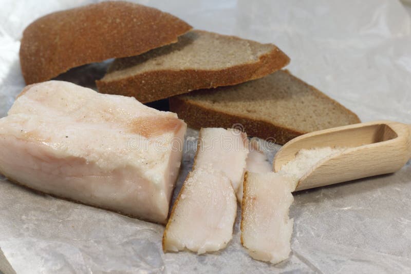 Fresh salted lard stock photo. Image of cholesterol, salted - 59679454