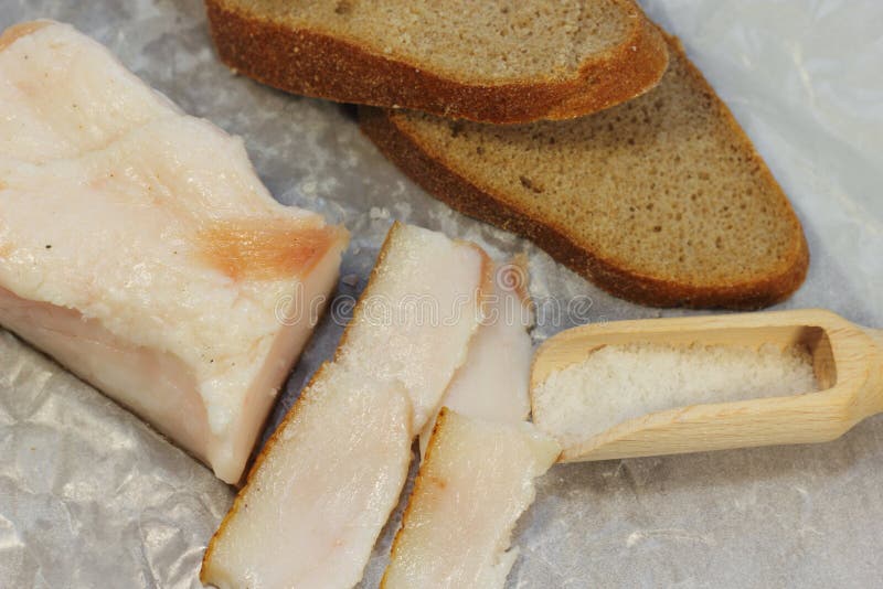 Fresh salted lard stock photo. Image of onion, lard, soft - 59679530